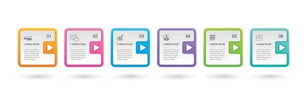 Data Infographics Square Tab Paper Index Template Vector Illustration Abstract Stock Vector ...