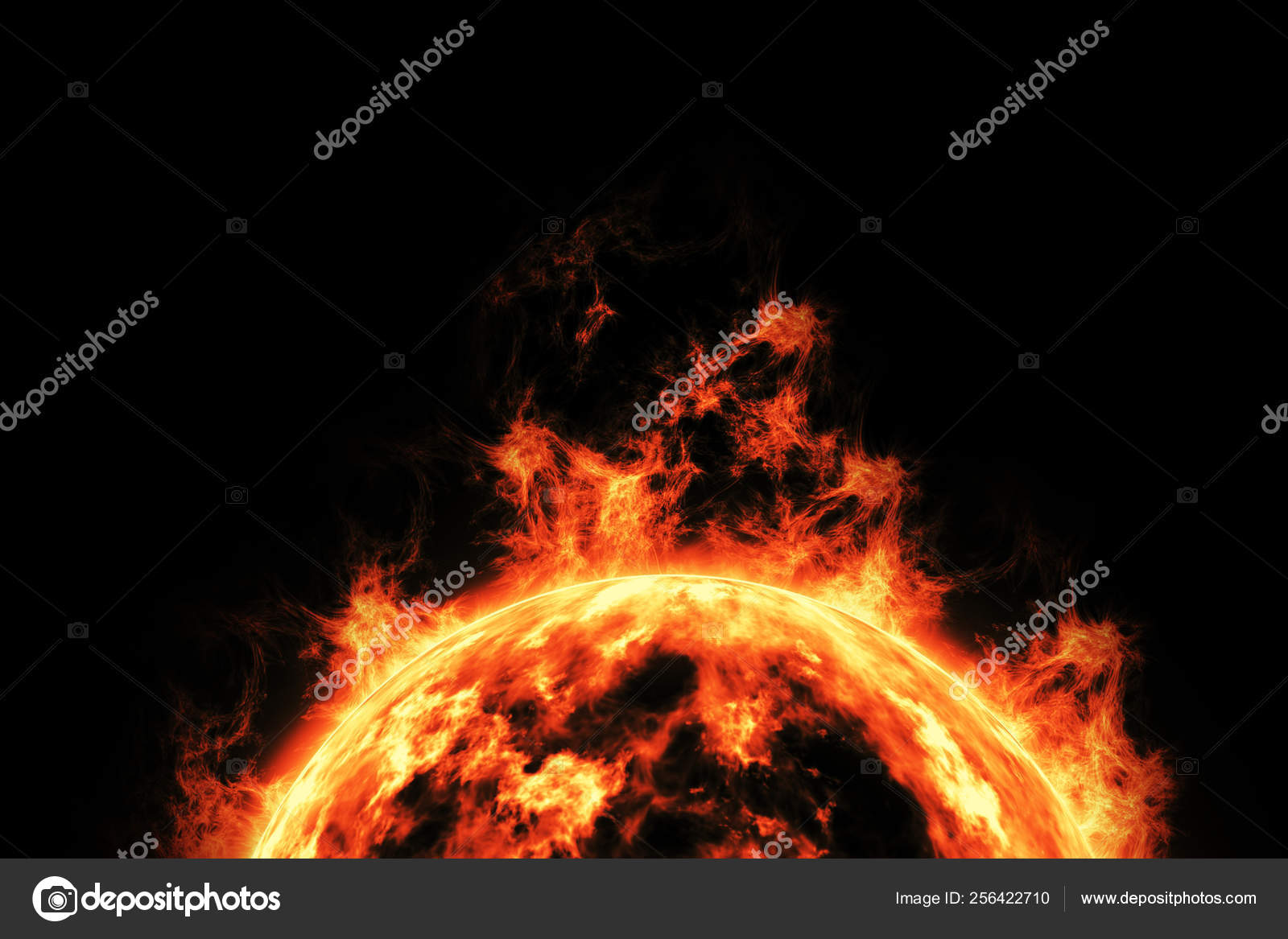3d rendering, Fireball, flaming fire — Stock Photo © vinkfan #256422710