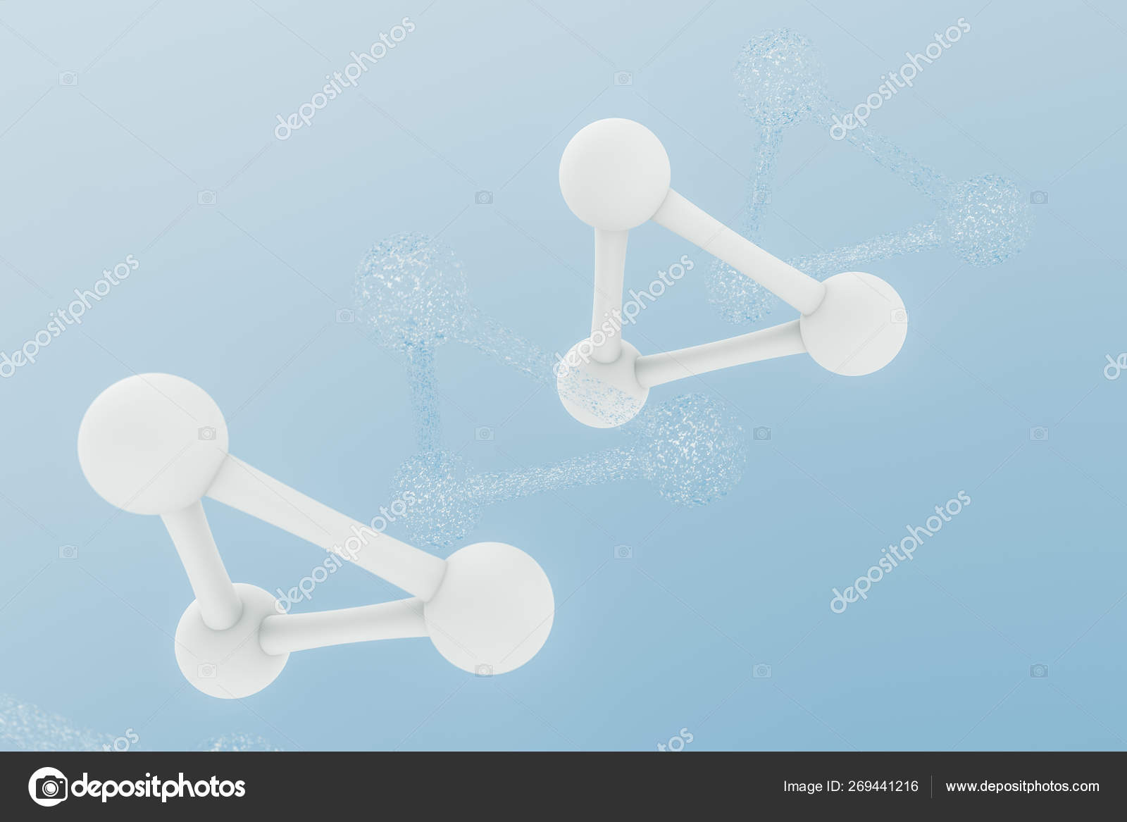 3d rendering, blue chemical formula with particle effects — Stock Photo ...
