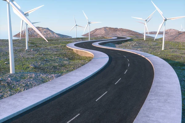 Wind energy road Stock Photos, Royalty Free Wind energy road Images ...