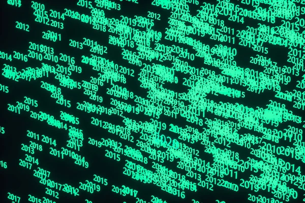 Glowing binary digit with dark background, 3d rendering — Stock Photo ...