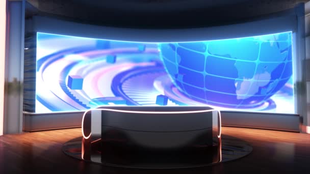 News Studio Backdrop Shows Wall Virtual News Studio Background Loop ...