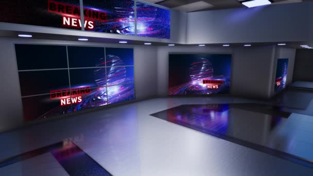 Breaking News Virtual Studio News — Stock Video © mus_graphic #413449744