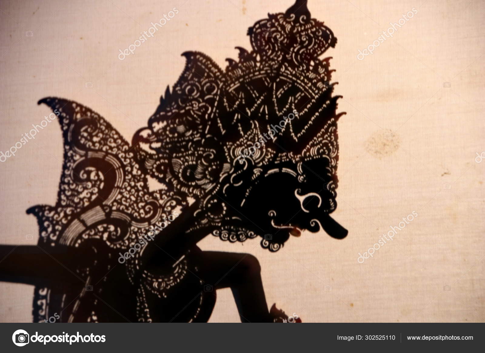 Wayang kulit or Shadow puppets typical of Java, Indonesia Stock Photo ...