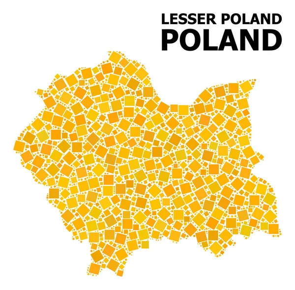 Vector Contour Dotted Map of Lesser Poland Province with Caption Stock ...
