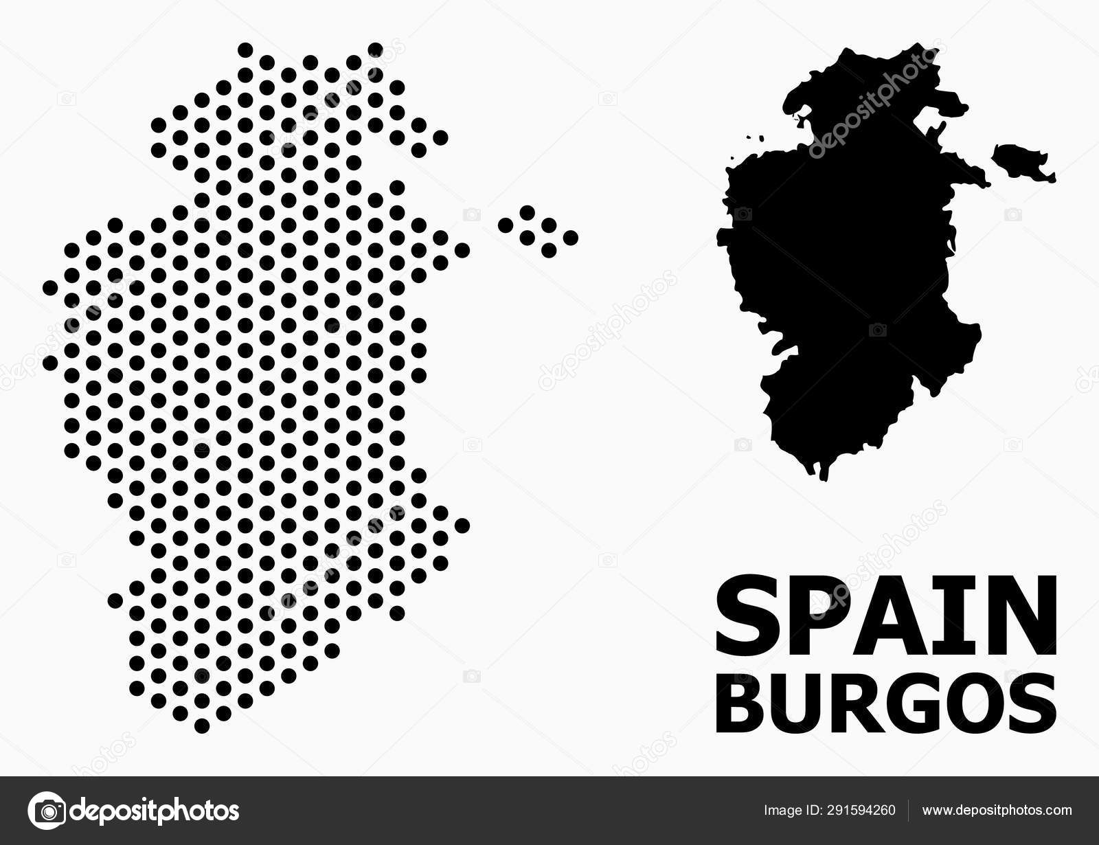 Dotted Pattern Map of Burgos Province Stock Vector Image by ...
