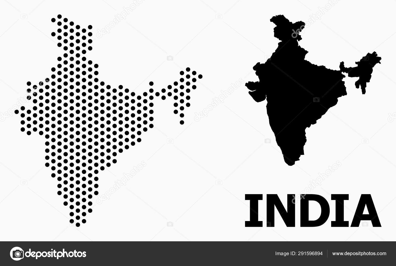 Dot Mosaic Map of India Stock Vector by ©NeuralNetworks 291596894