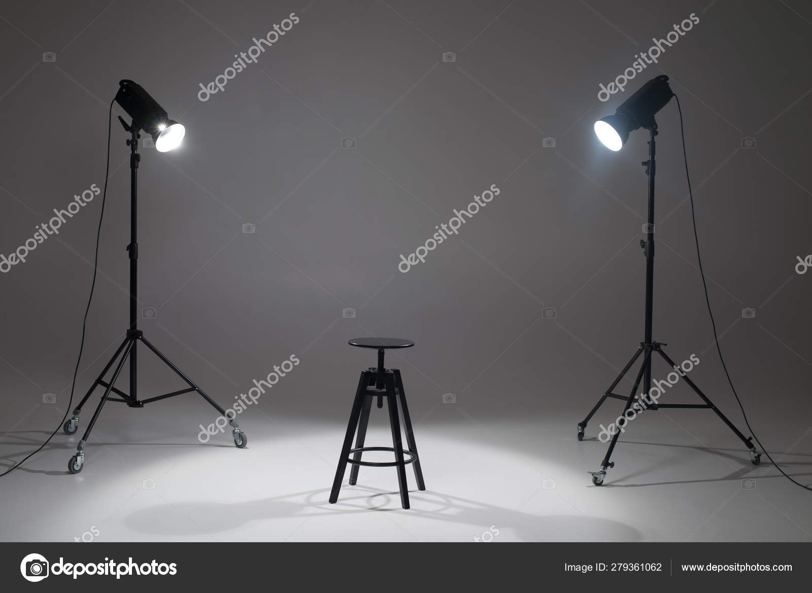 Ready photo shoot setup in white background in the studio. Photography ...