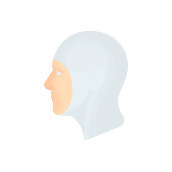 Human Head Profile Medical Protective Mask Human Head Sign Biohazard ...