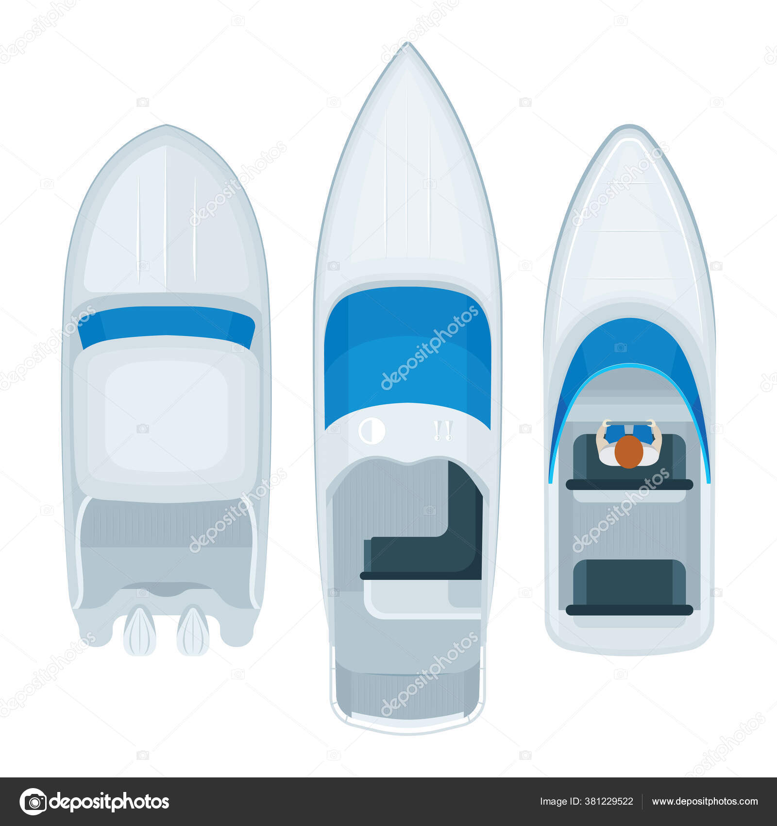 Speed Boat Top View Pictures