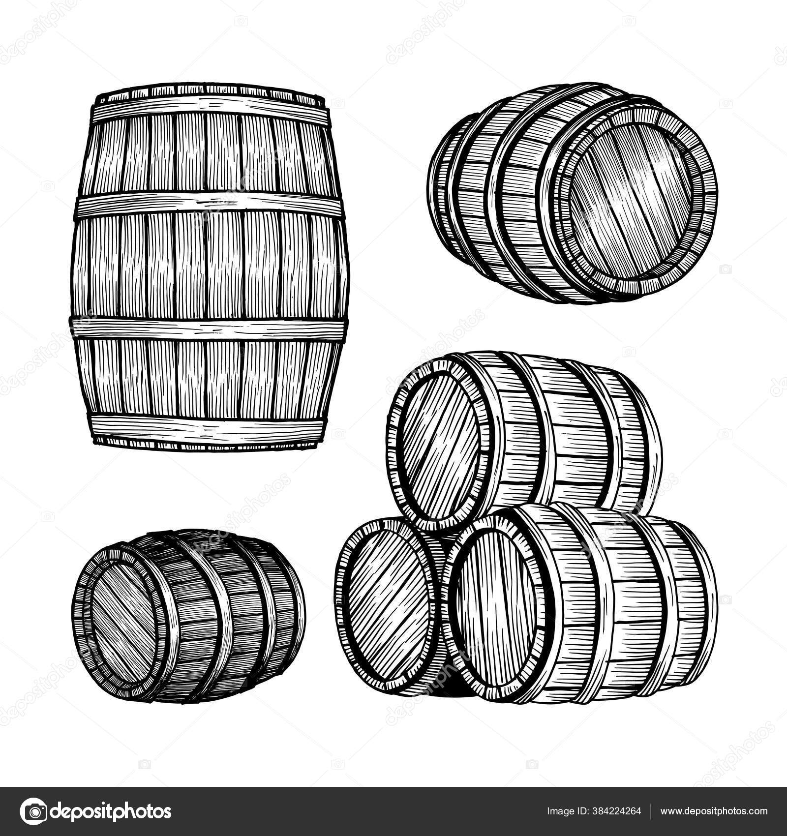 Whiskey Barrel Drawing