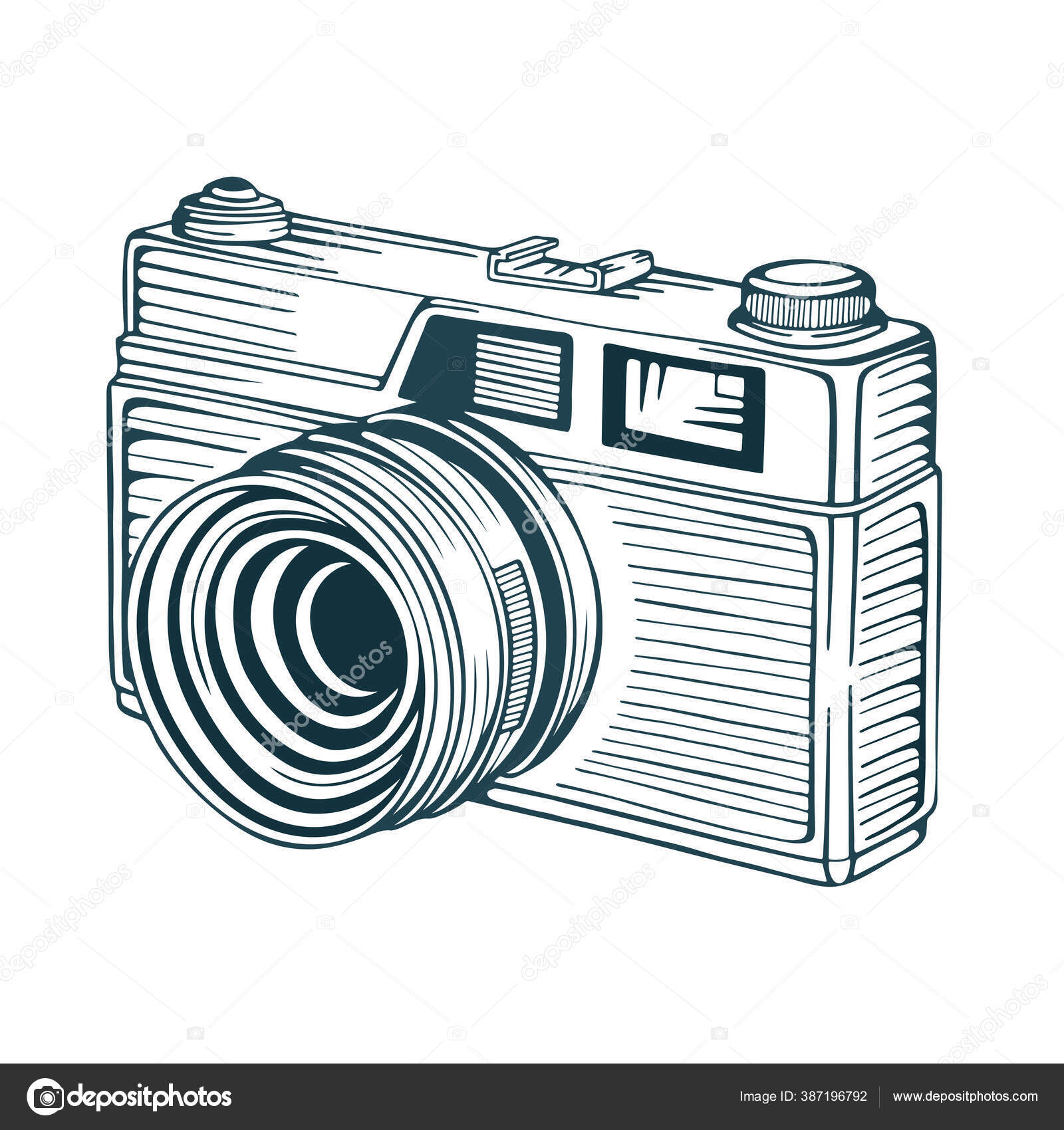 Vintage Photography Cameras Drawing