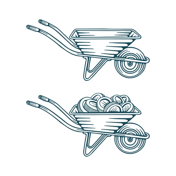 Wheelbarrow Drawing Easy