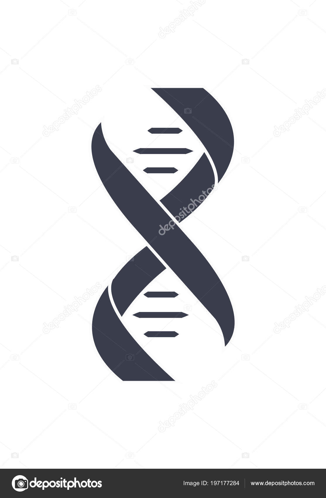 DNA Deoxyribonucleic Acid Chain Logo Design Icon Stock Vector by ...