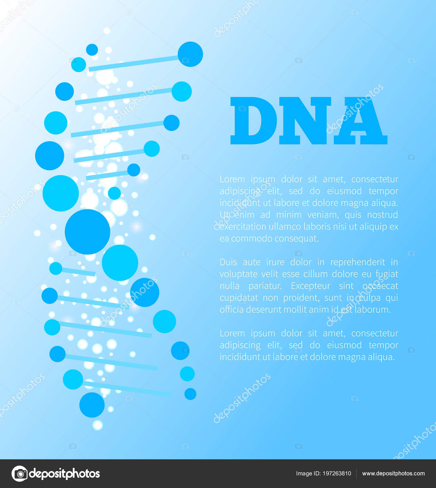DNA Poster of Blue Color, Vector Illustration Stock Vector by ©robuart ...
