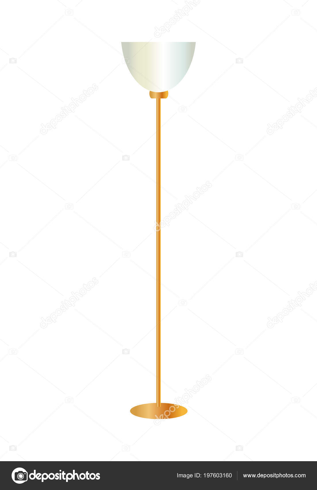 Interior Decor Standing Lamp Vector Illustration Stock Vector by ...