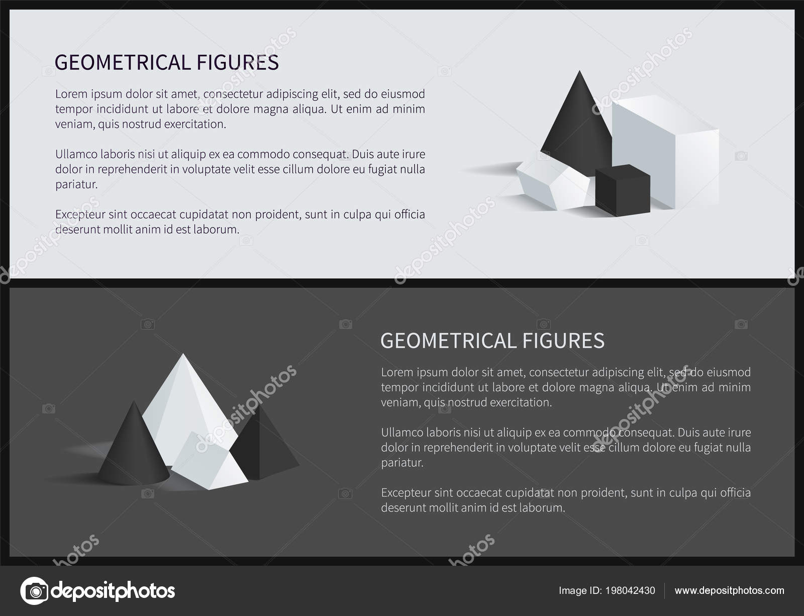 Geometrical Figure Text Sample Vector Illustration Stock Vector by ...