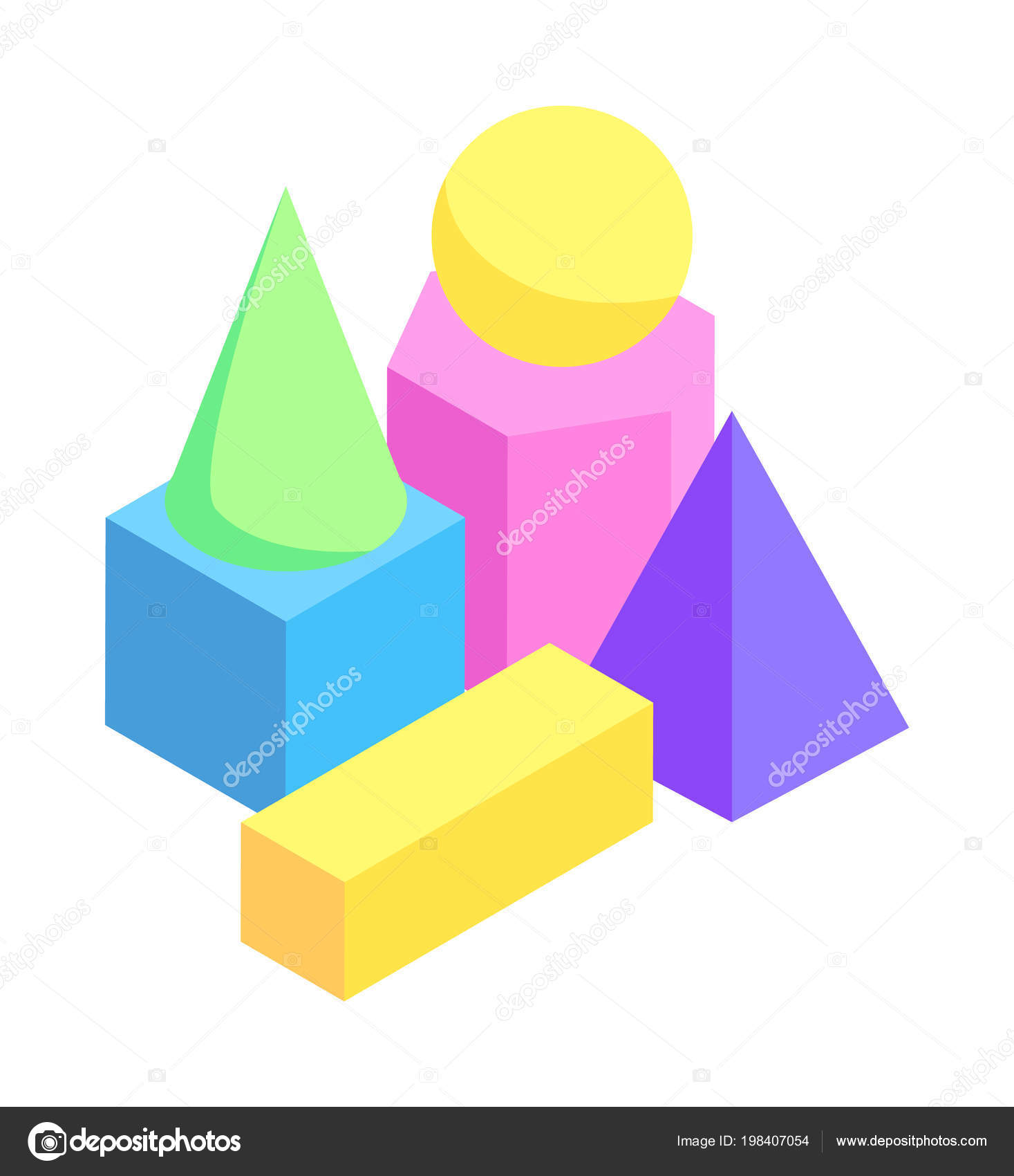 Composition of Geometric Figures, Vector Poster Stock Vector Image by ...