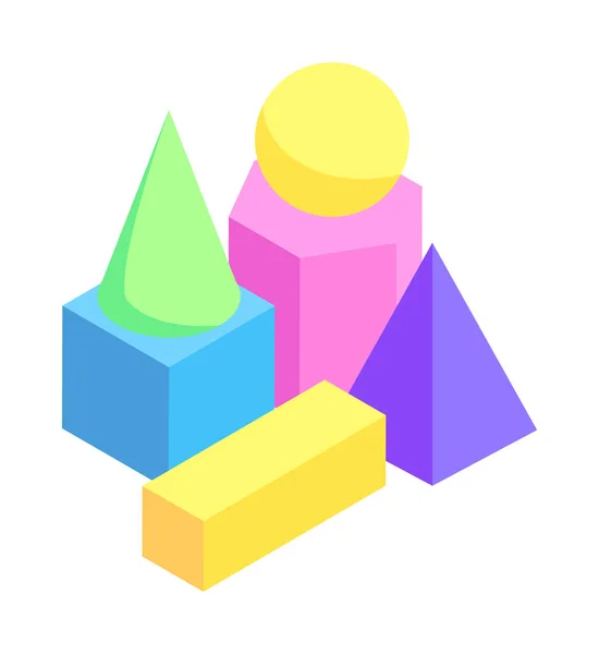 Composición de figuras geométricas, cartel vectorial 2025