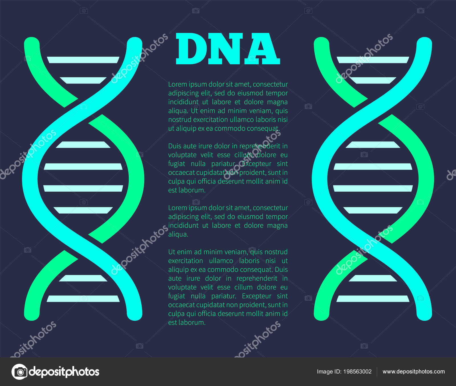 DNA Poster with Headline, Vector Illustration Stock Vector by ©robuart ...