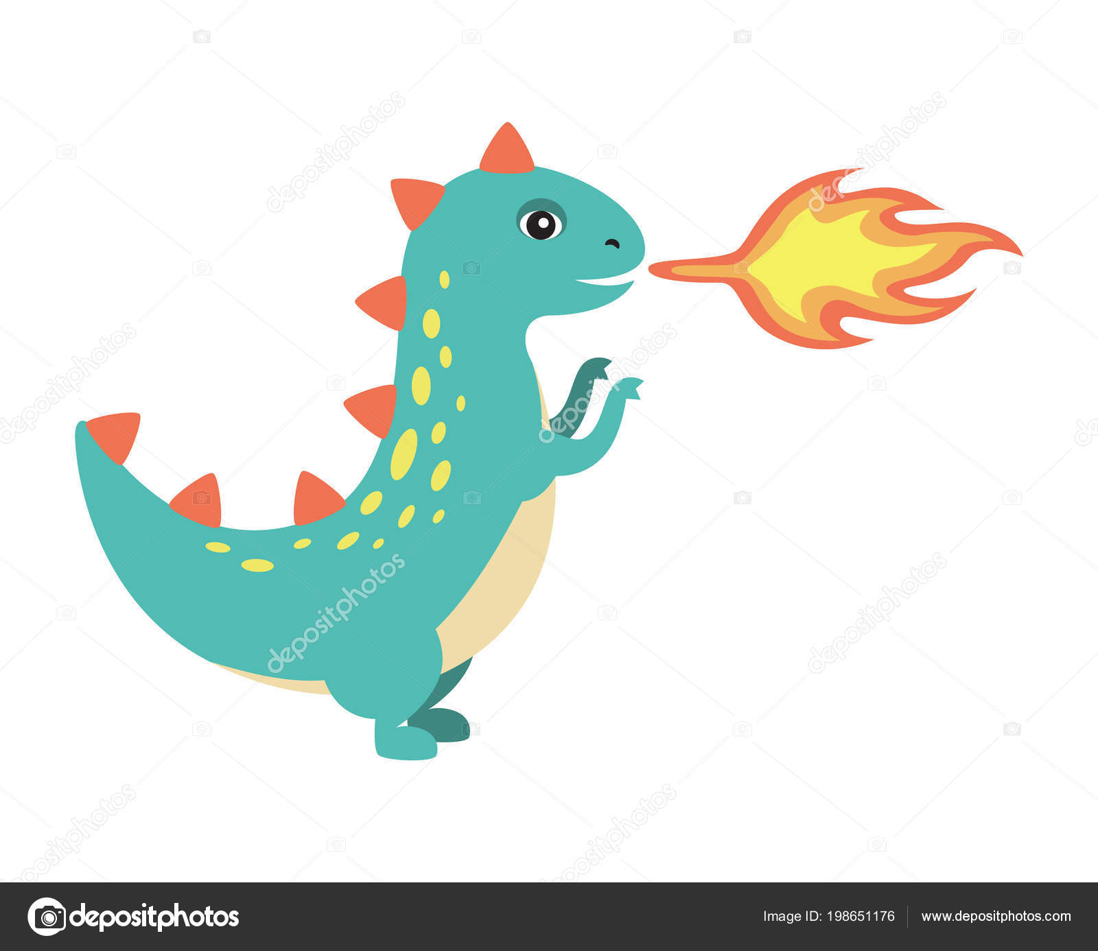 Dinosaur Making Fire Image Vector Illustration Stock Vector by ©robuart ...