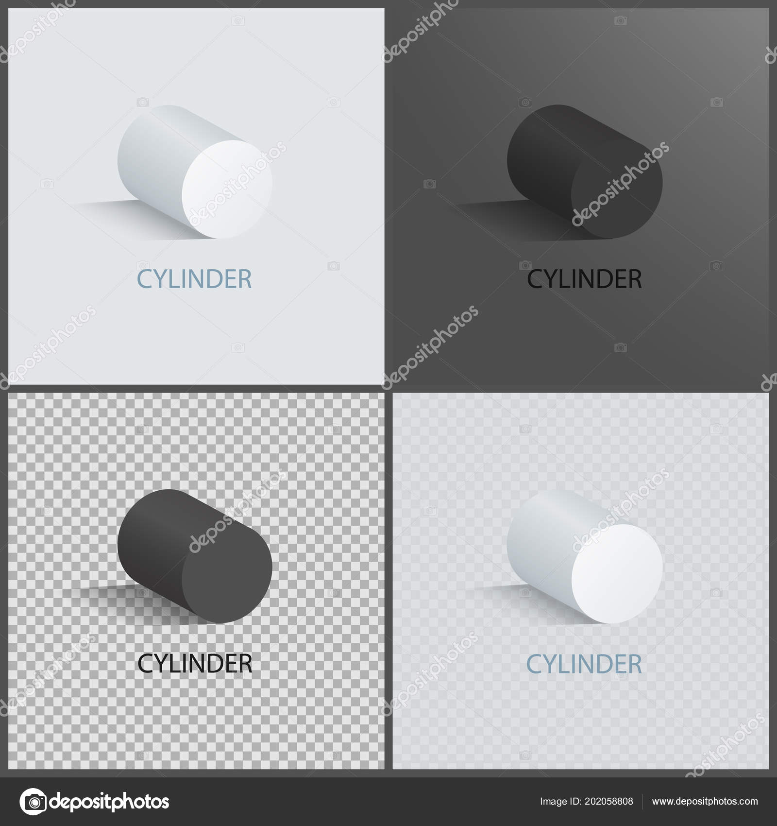Cylinder Collection Posters Vector Illustration Stock Vector by ...