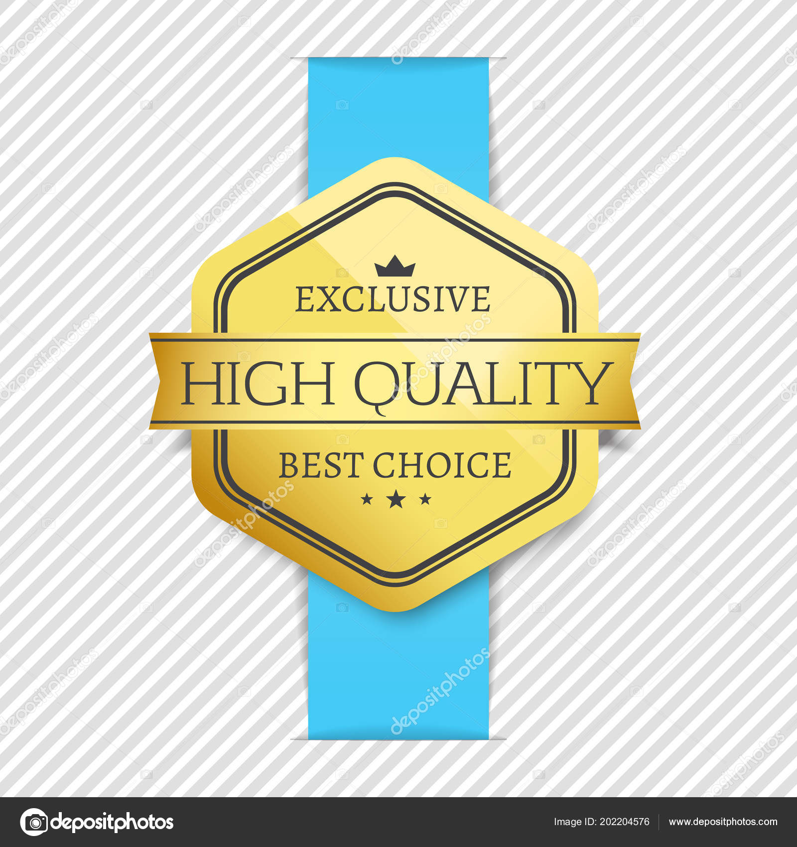 Exclusive High Quality Choice Golden Award Label Stock Vector Image by ...