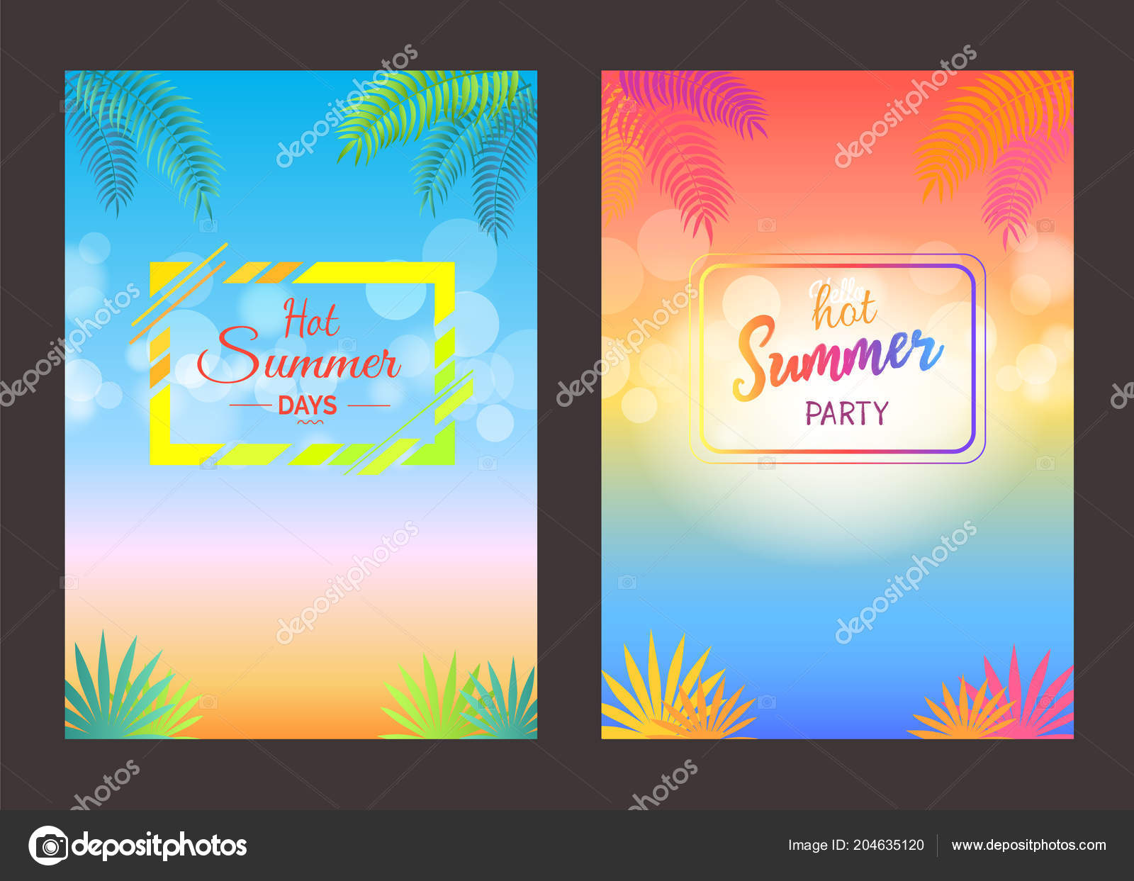 Hello Summer Days Promotional Poster with Text Stock Vector Image by ...