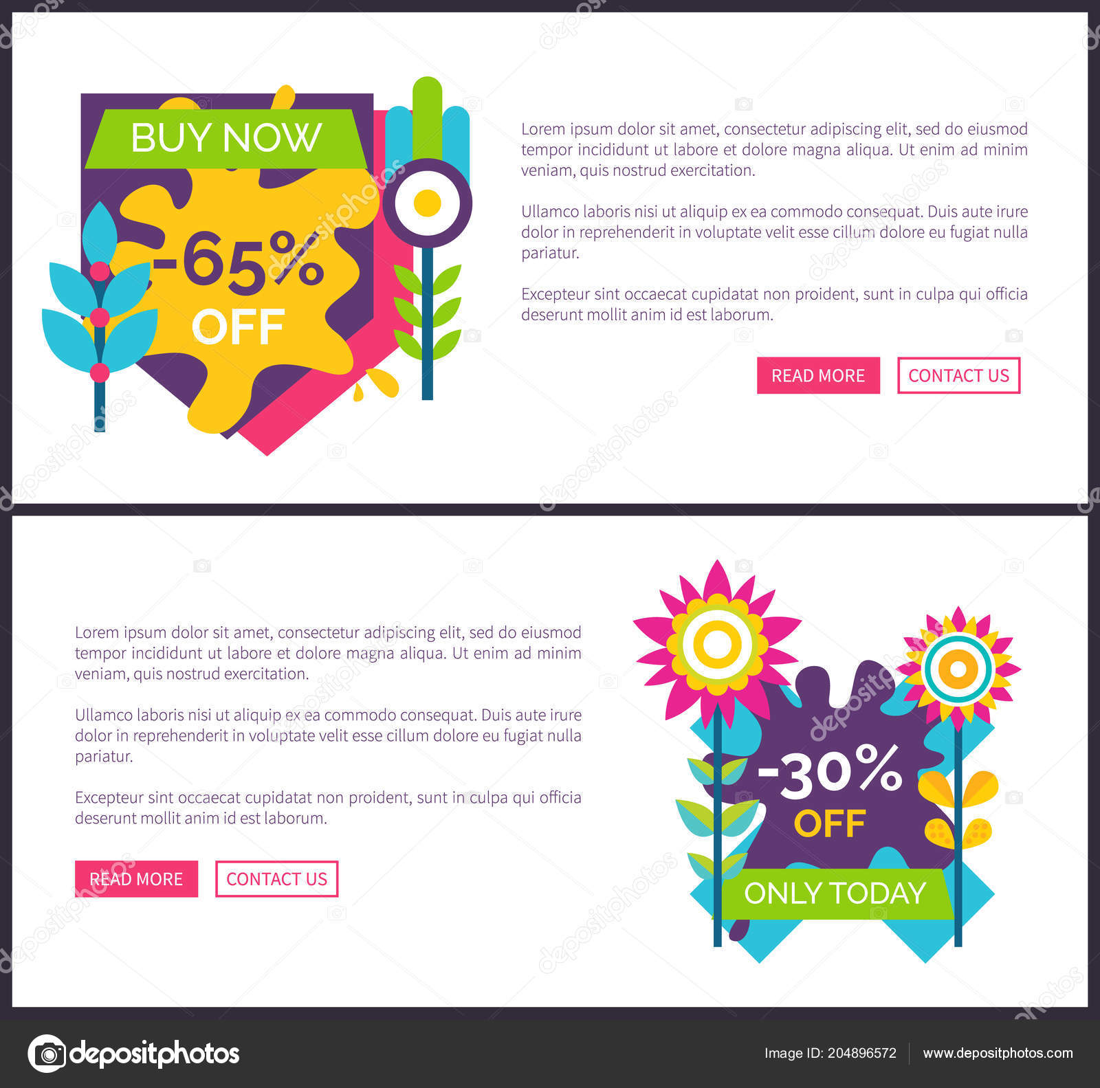 65 and 30 Off Premium Labels Promo Posters Set Stock Vector by ©robuart ...