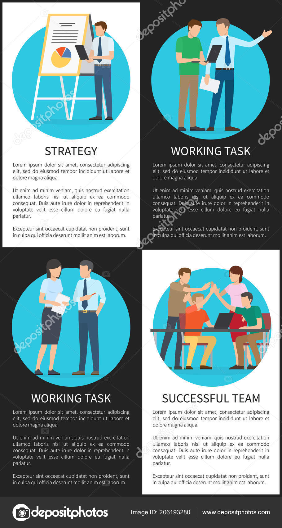 Strategy and Working Task Vector Illustration Stock Vector by ©robuart ...