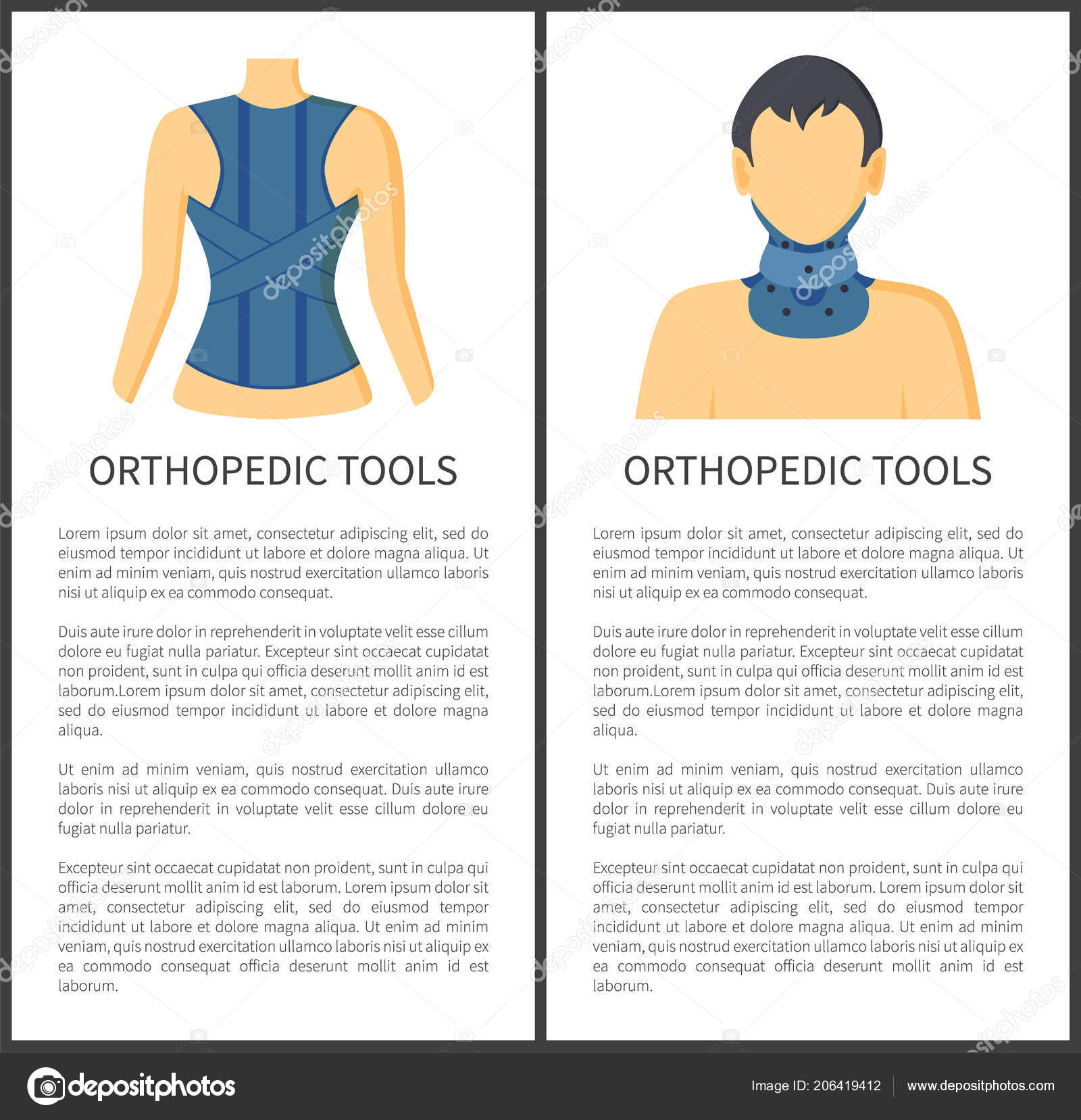 Orthopedic Tools for Patients Vector Illustration Stock Vector by ...