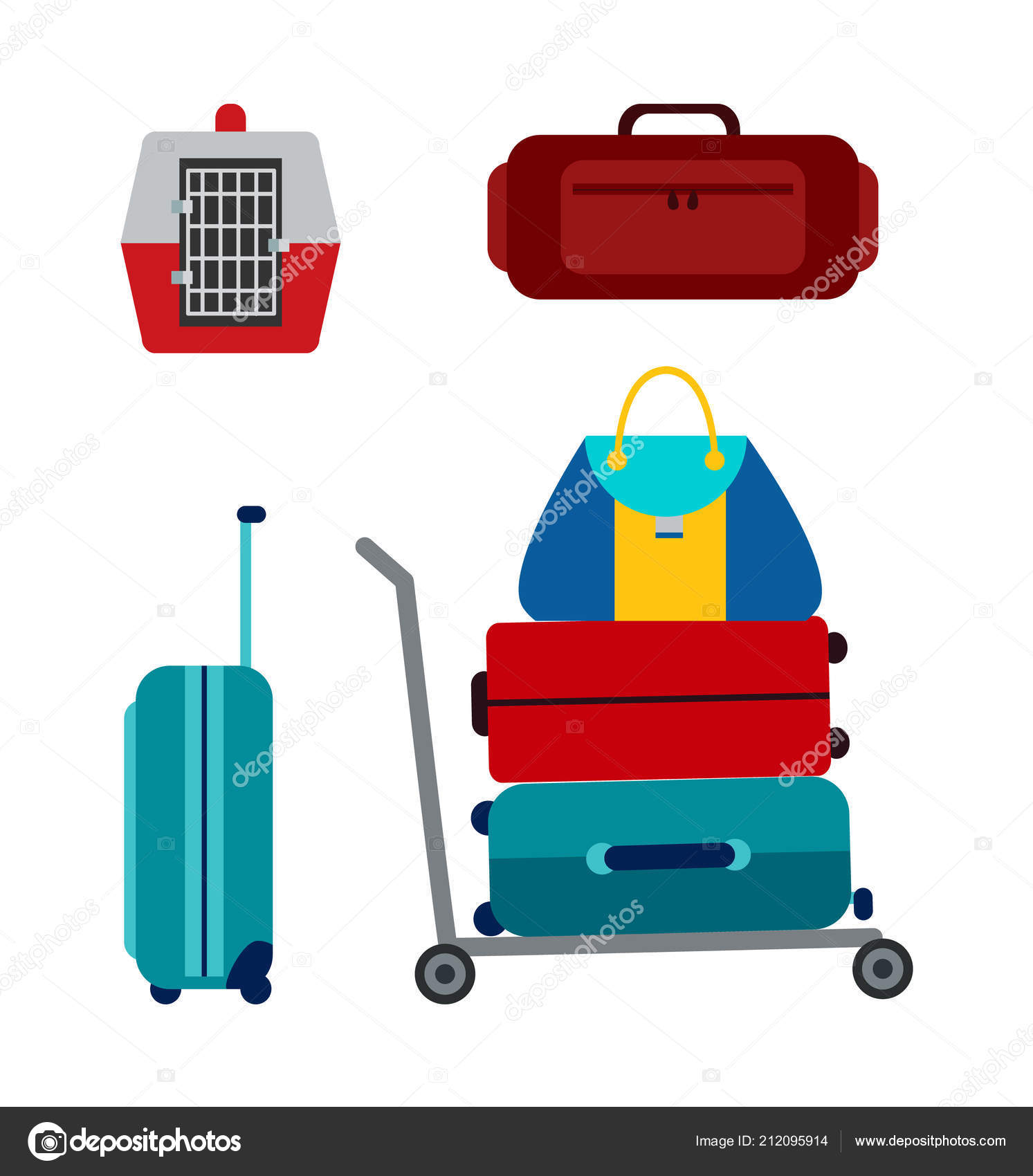 Luggage Icons Collection, Vector Illustration Stock Vector by ©robuart ...
