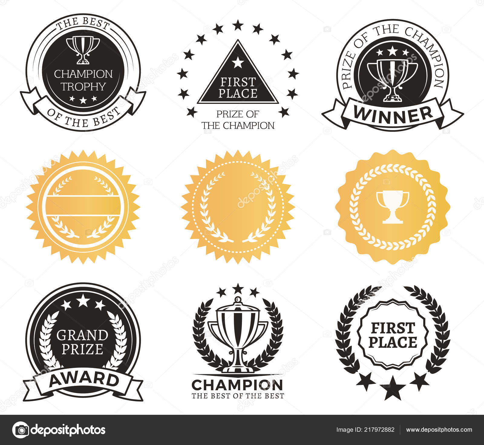 Champion Awards Collection Vector Illustration Stock Vector by ©robuart ...