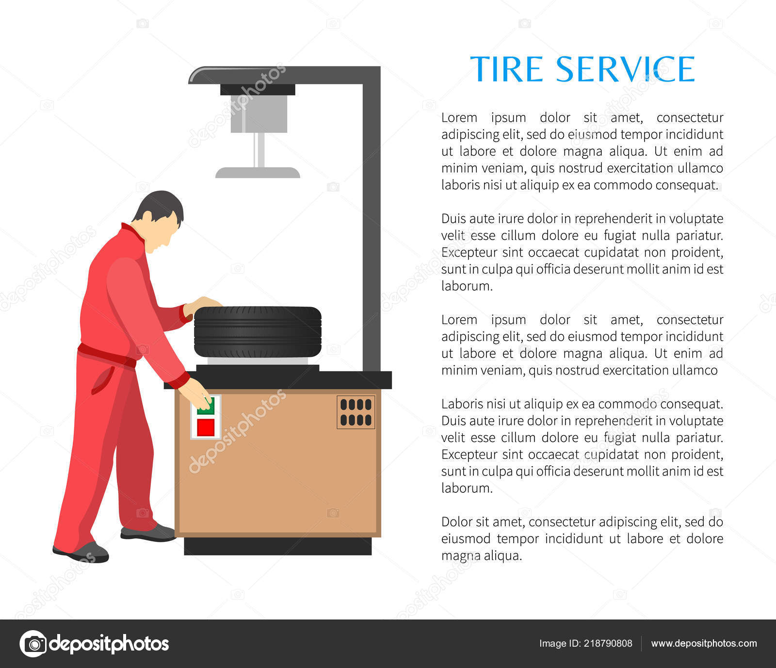 Service Poster Working Process Vector Illustration Stock Vector by ...