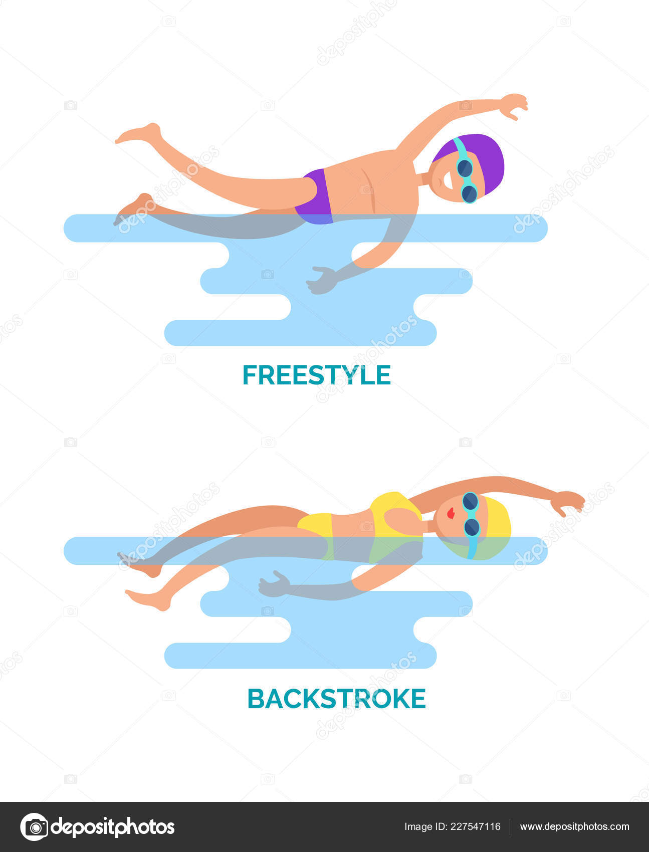 Swimming Freestyle Clipart