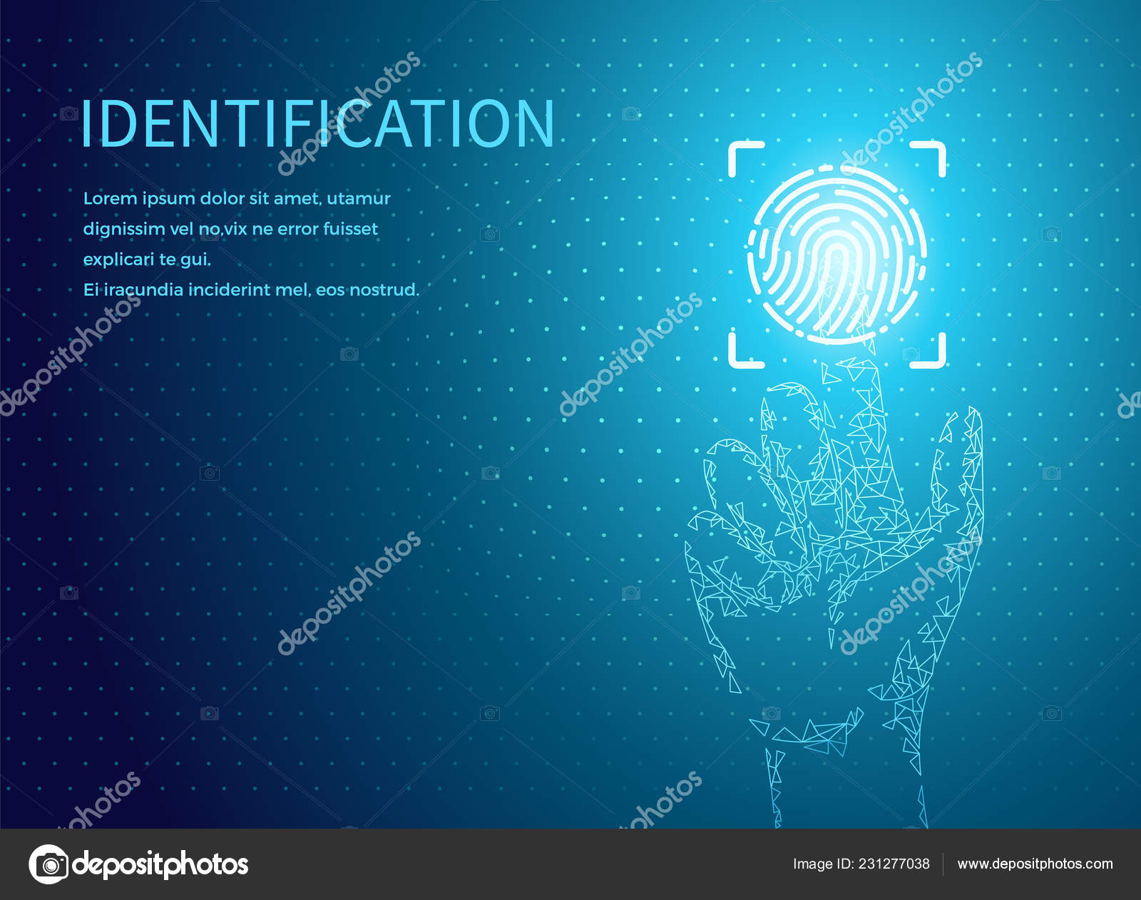 Identification Fingerprints Poster Text Sample Vector Fingermark ...