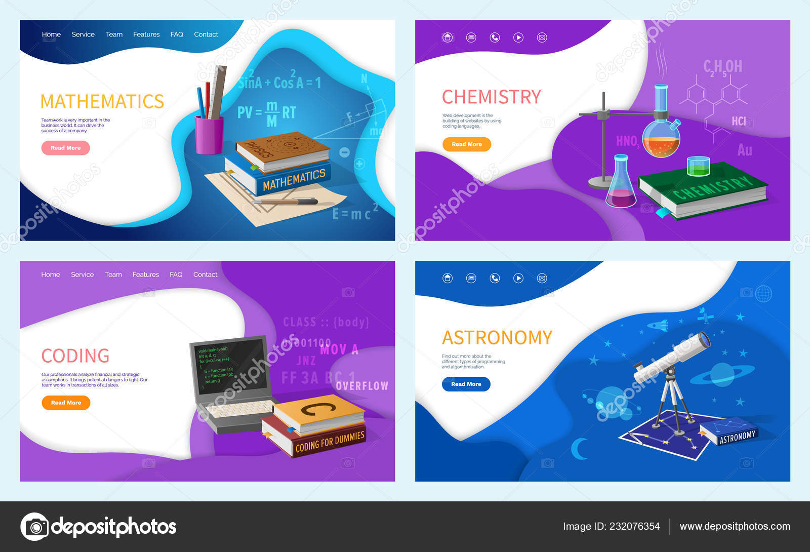 Mathematics Algebra Geometry and Astronomy Classes Stock Vector Image ...