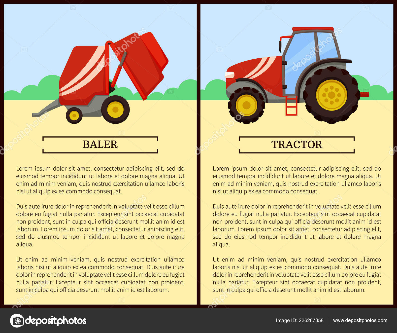 Baler Tractor Machines Posters Vehicle Driving Transporting Things ...