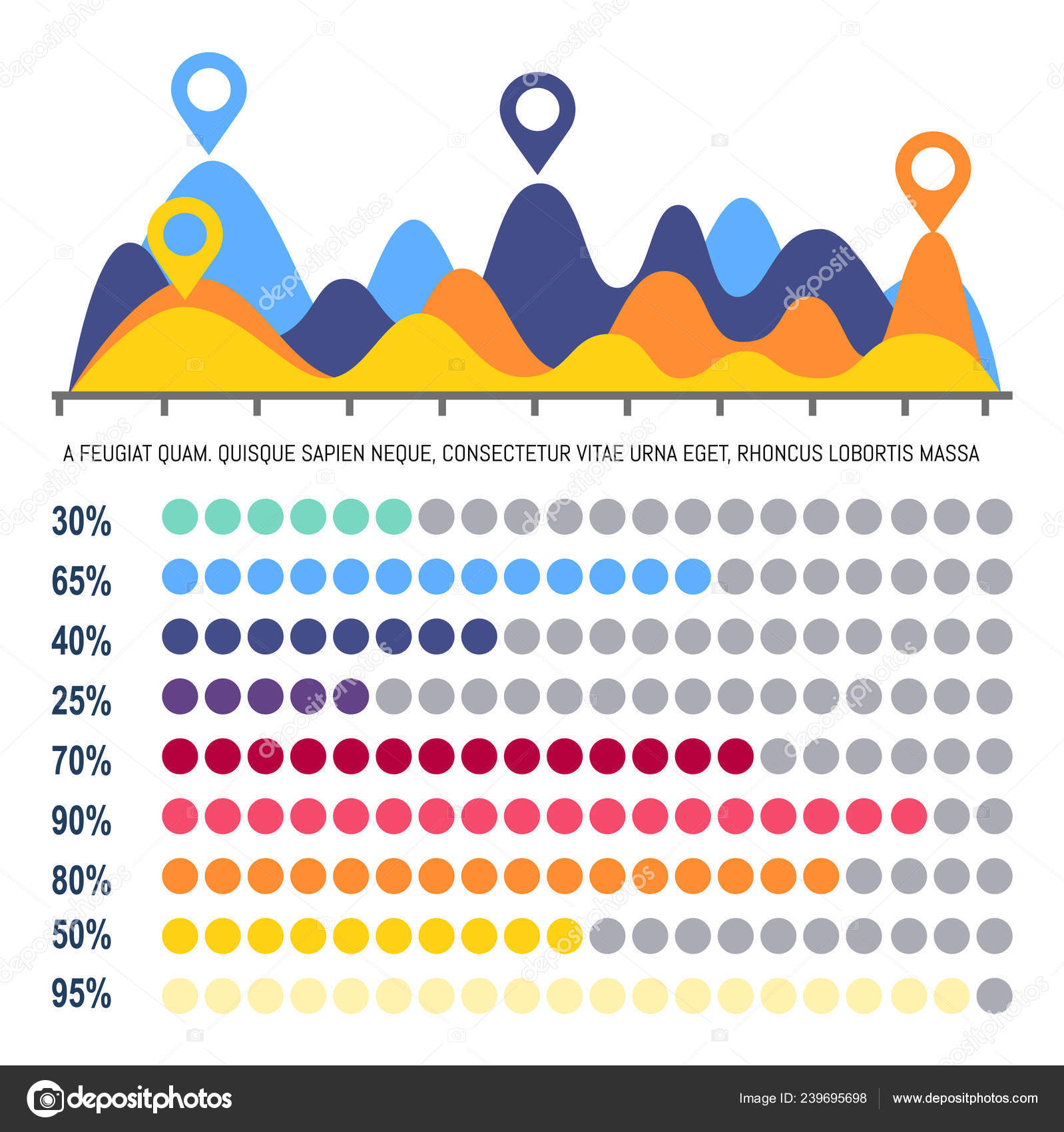 Infographics Flowchart with Percentage Information Stock Vector by ...