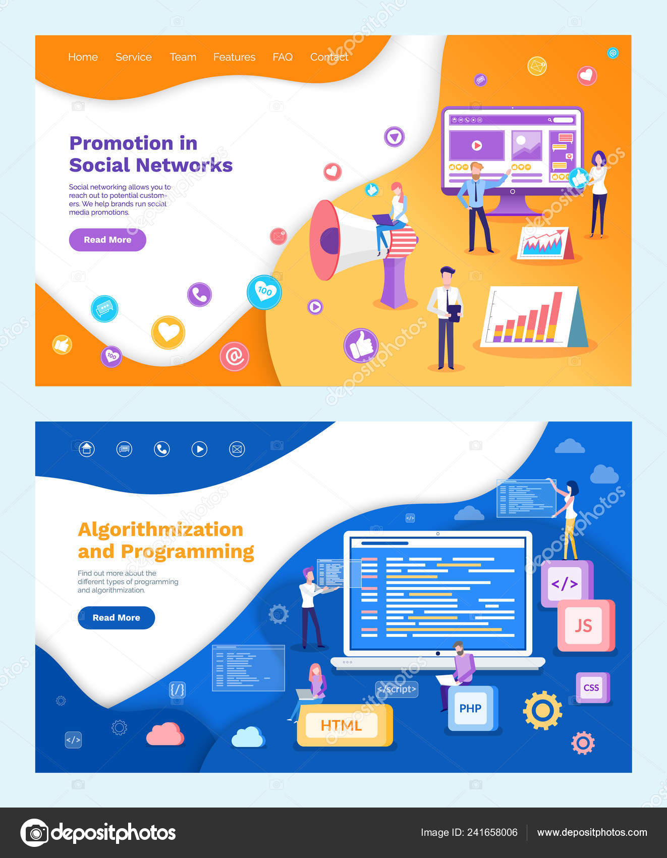 Marketing Promotion Algorithmization Programming Stock Vector Image By ©robuart 241658006