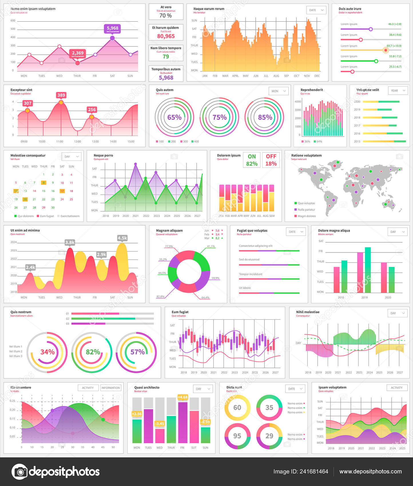 Infographics and Infocharts Visualization Info Stock Vector Image by ...