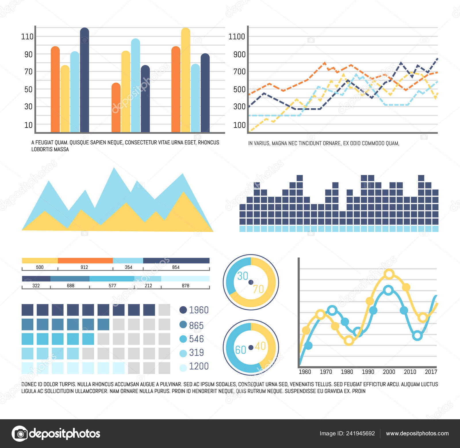 Infografías y Gráficos Presentación de Datos vector, gráfico vectorial ...