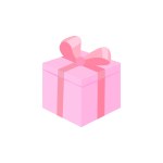 Vector Cartoon Pink Gift Box with Ribbon and Bow Stock Vector Image by ...