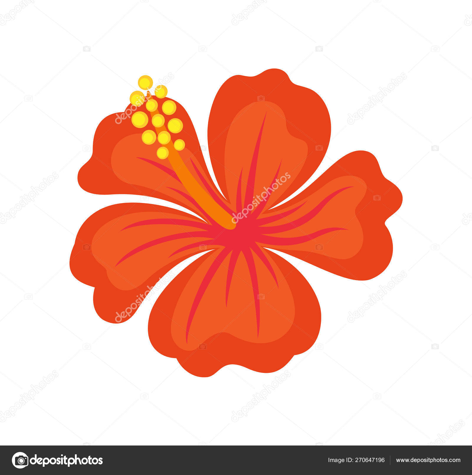 Bloom Plant with Petals, Flower with Pollen Vector Stock Vector by ...