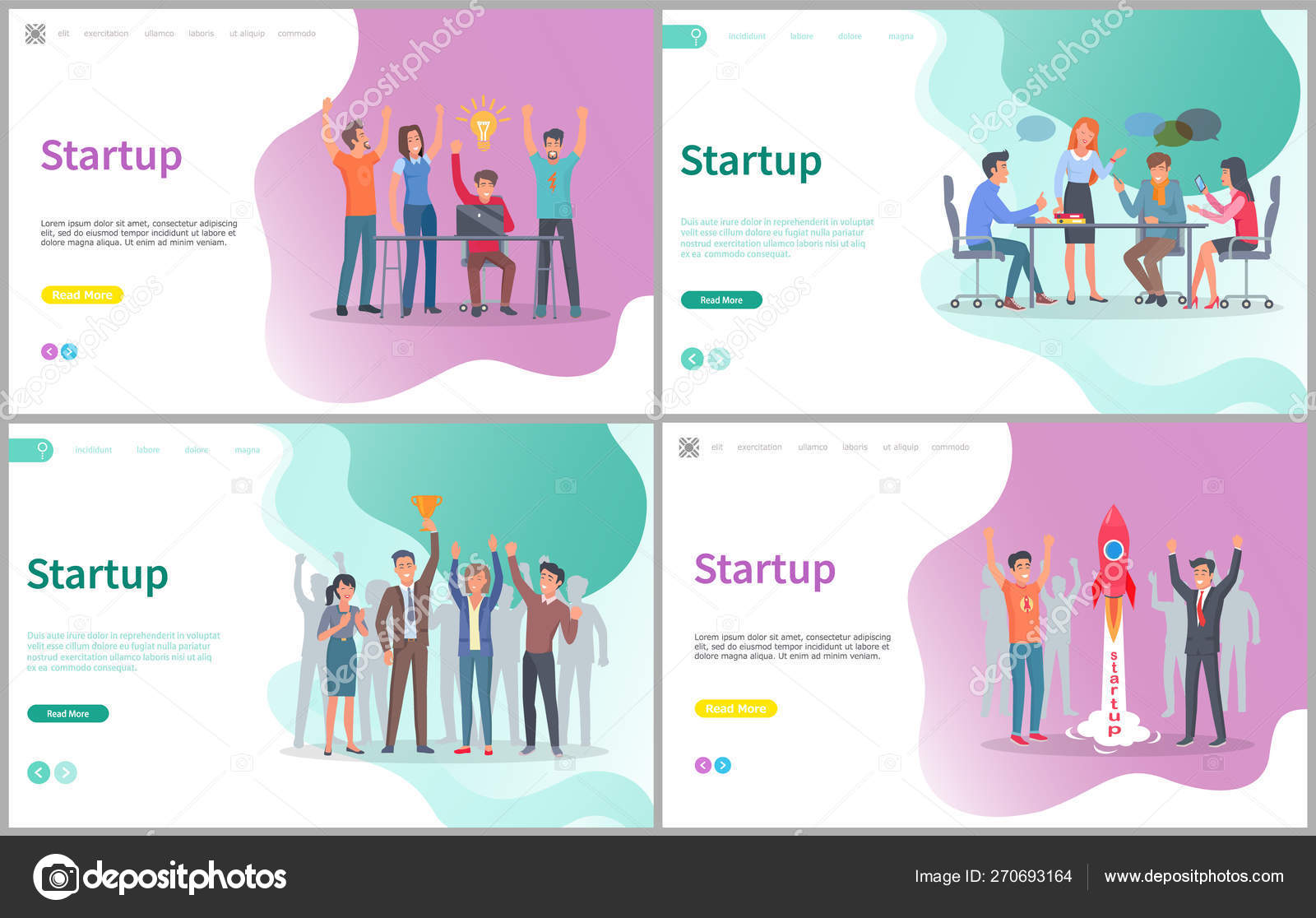Startup People Working on New Business Project Stock Illustration by ...