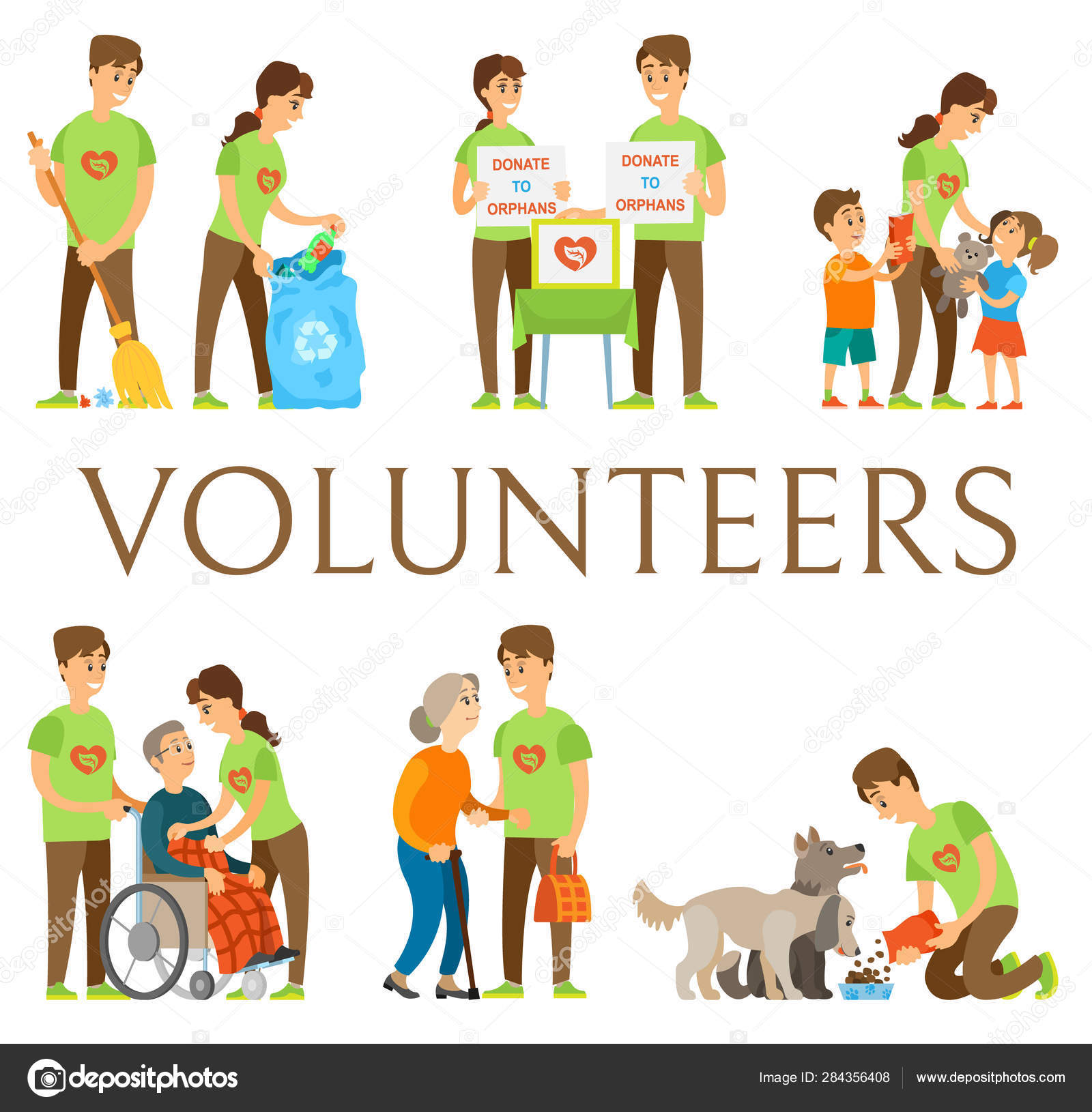 People Volunteering Clipart