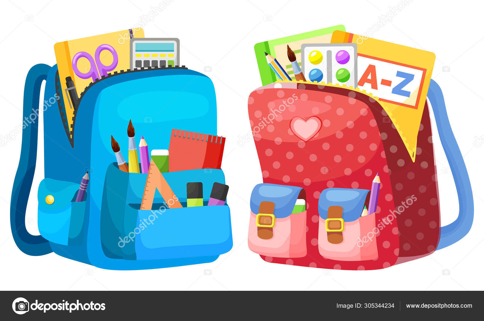 School Backpack Clipart