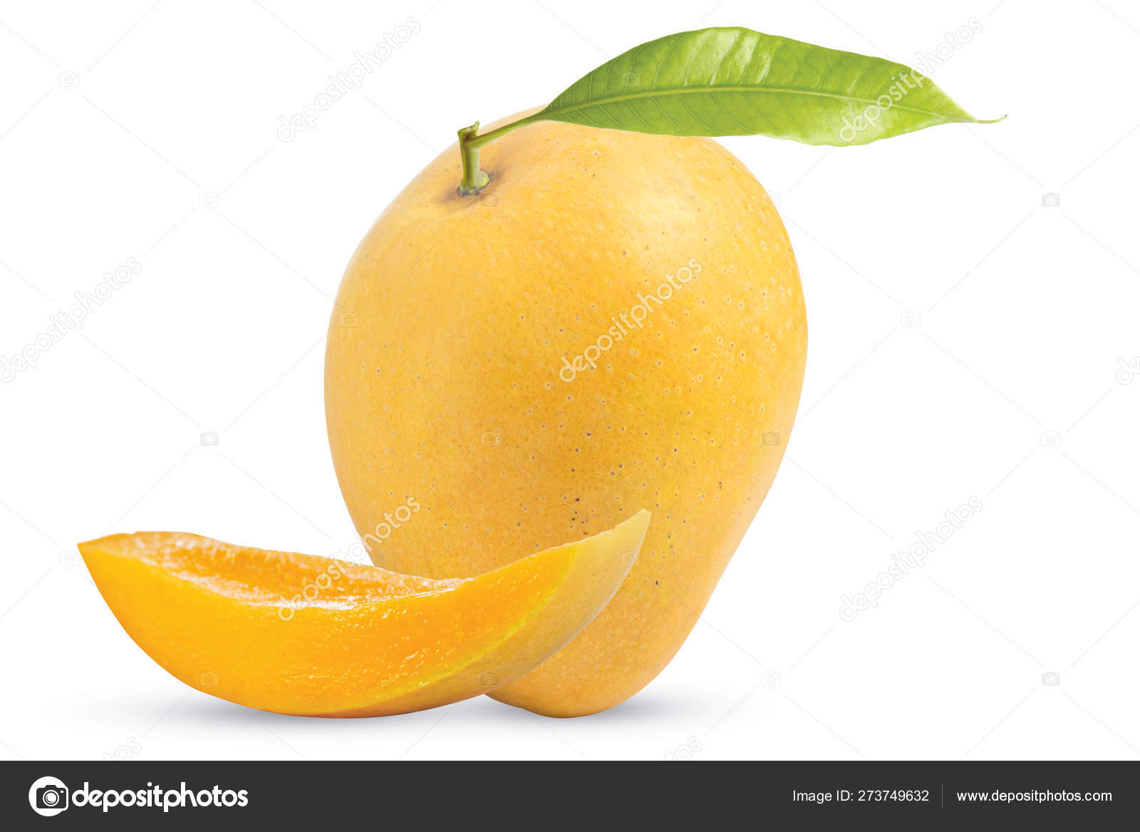 Yellow Mango Isolated White Background — Stock Photo © manishchini ...