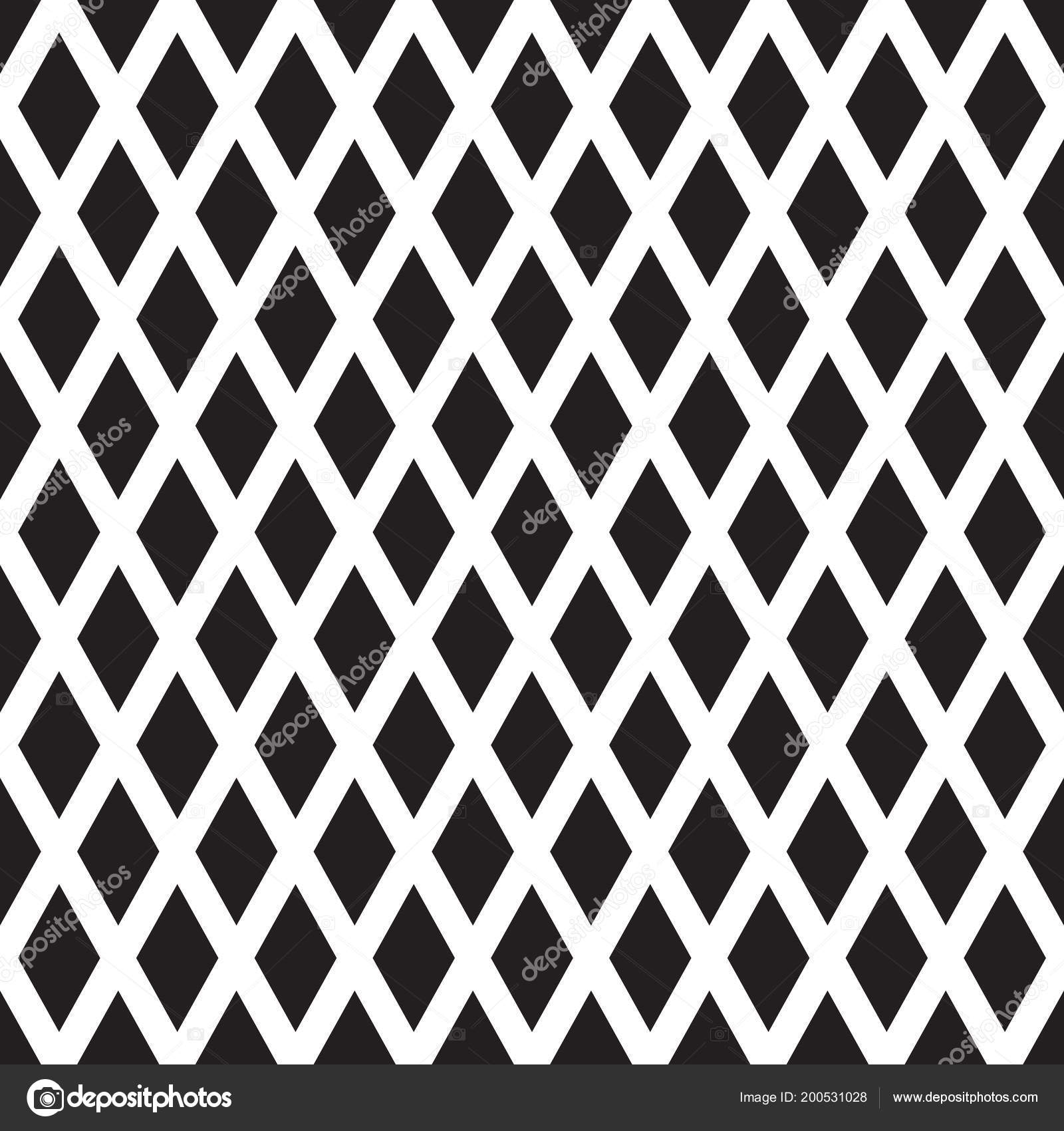 Black And White Diamond Checkered Pattern