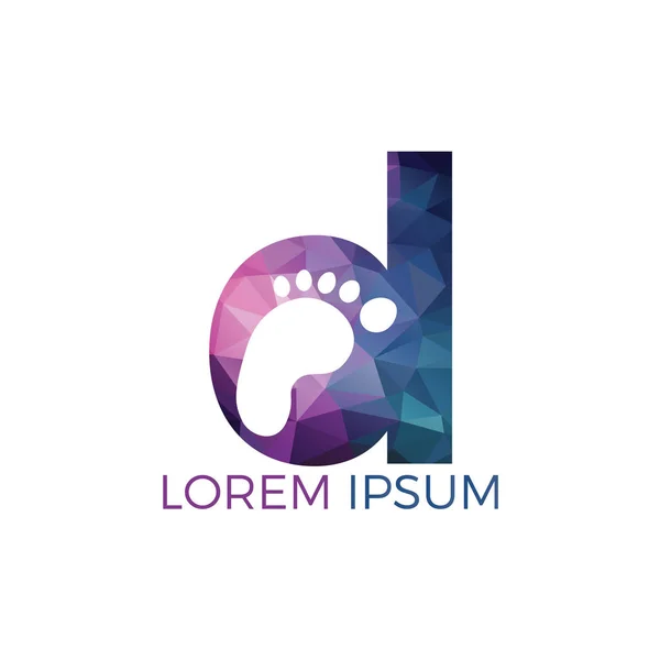 Letter Feet Vector Logo Design Foot Health Icon Logo Design Stock ...